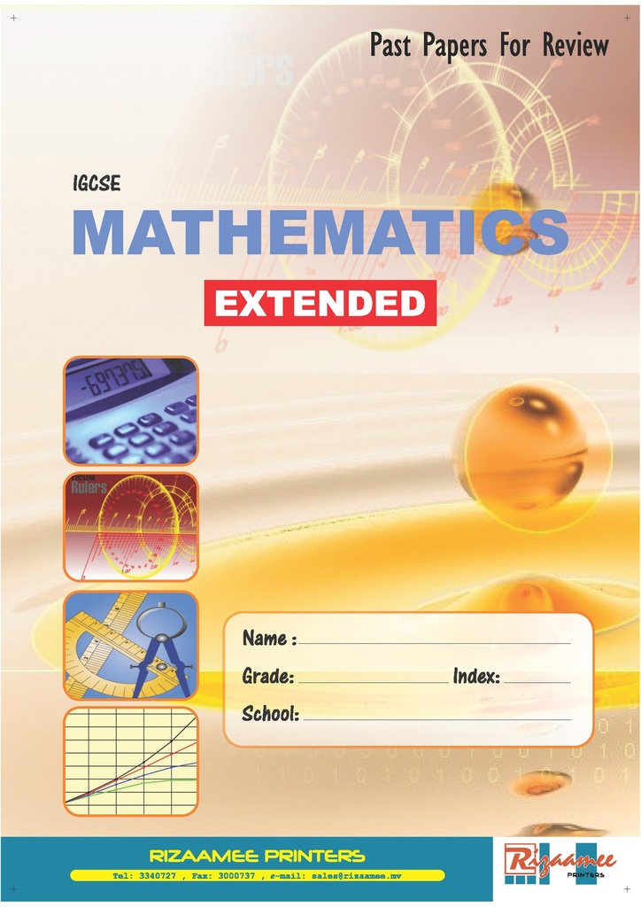 O' Level Past Paper Mathematics Extended | Novelty Bookshop